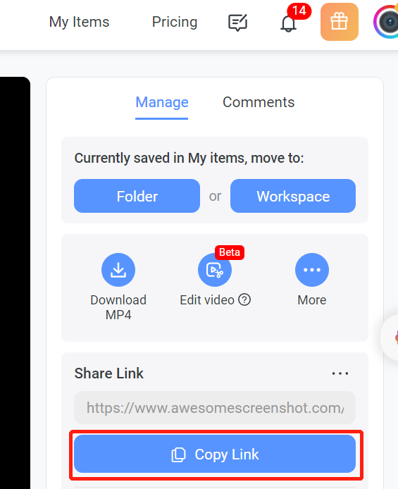 How to share a recording/video via a shareable link – Awesome Screenshot Help Center