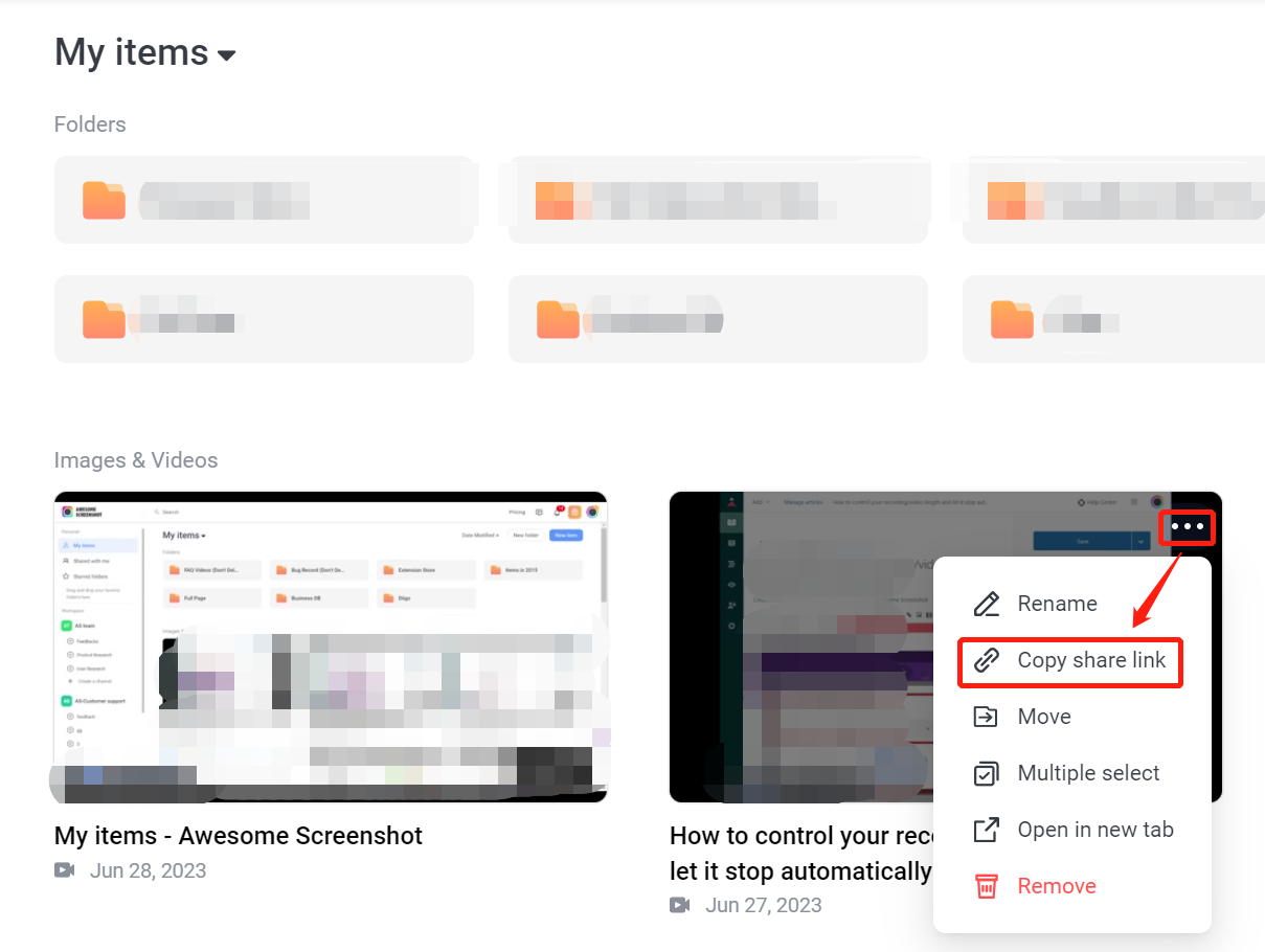 How to share a recording/video via a shareable link – Awesome Screenshot Help Center