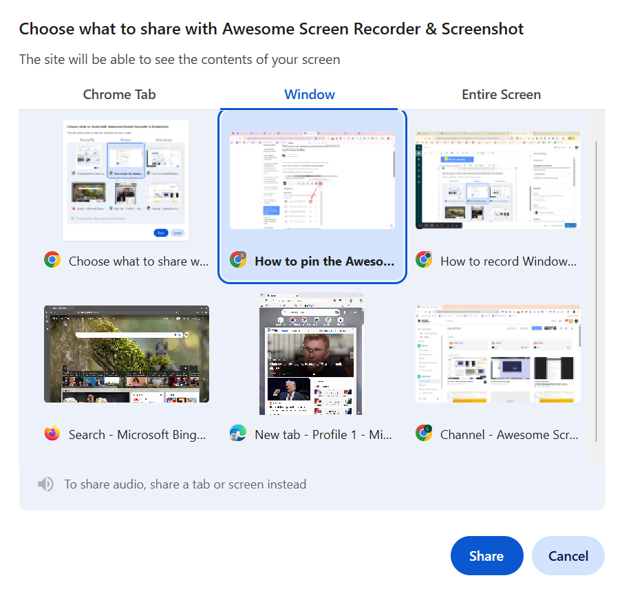 How to record window content using Awesome Screenshot extensions for Chrome, Edge, and other ...
